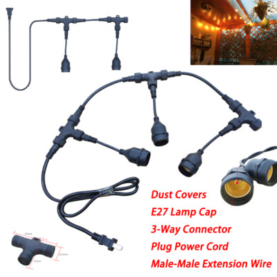 IP68 Outdoor E27 Waterproof Lamp Cap/Power Cord/3-Way Connector ...
