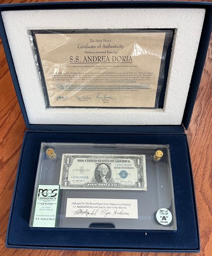 SS ANDREA DORIA RECOVERED PCGS 1935-E GRADE A ***STAR NOTE*** SILVER ...