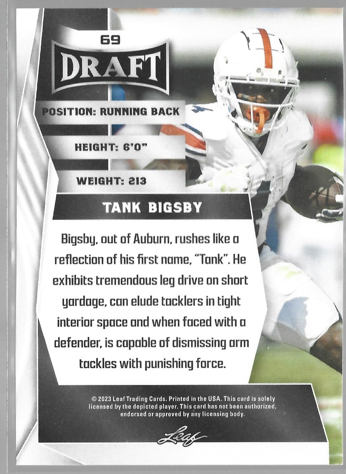 2023 Leaf Draft Tank Bigsby #69 | eBay