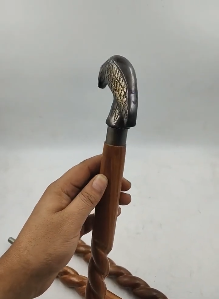 Brass Eagle Handle Wooden Walking Stick Antique Walking Cane For Men ...