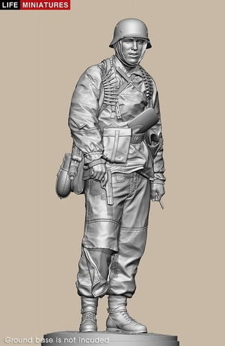 Life Miniatures 1/10 German Poteau Intercept Battle MG42 Machine Gunner ...