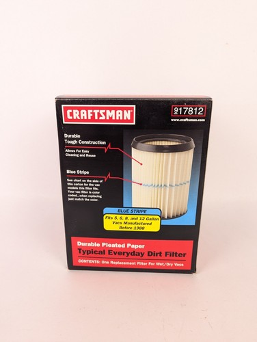 Craftsman Wet Dry Vac Cartridge Filter 9-17812 Replacement Sears FREE SHIP USA | eBay