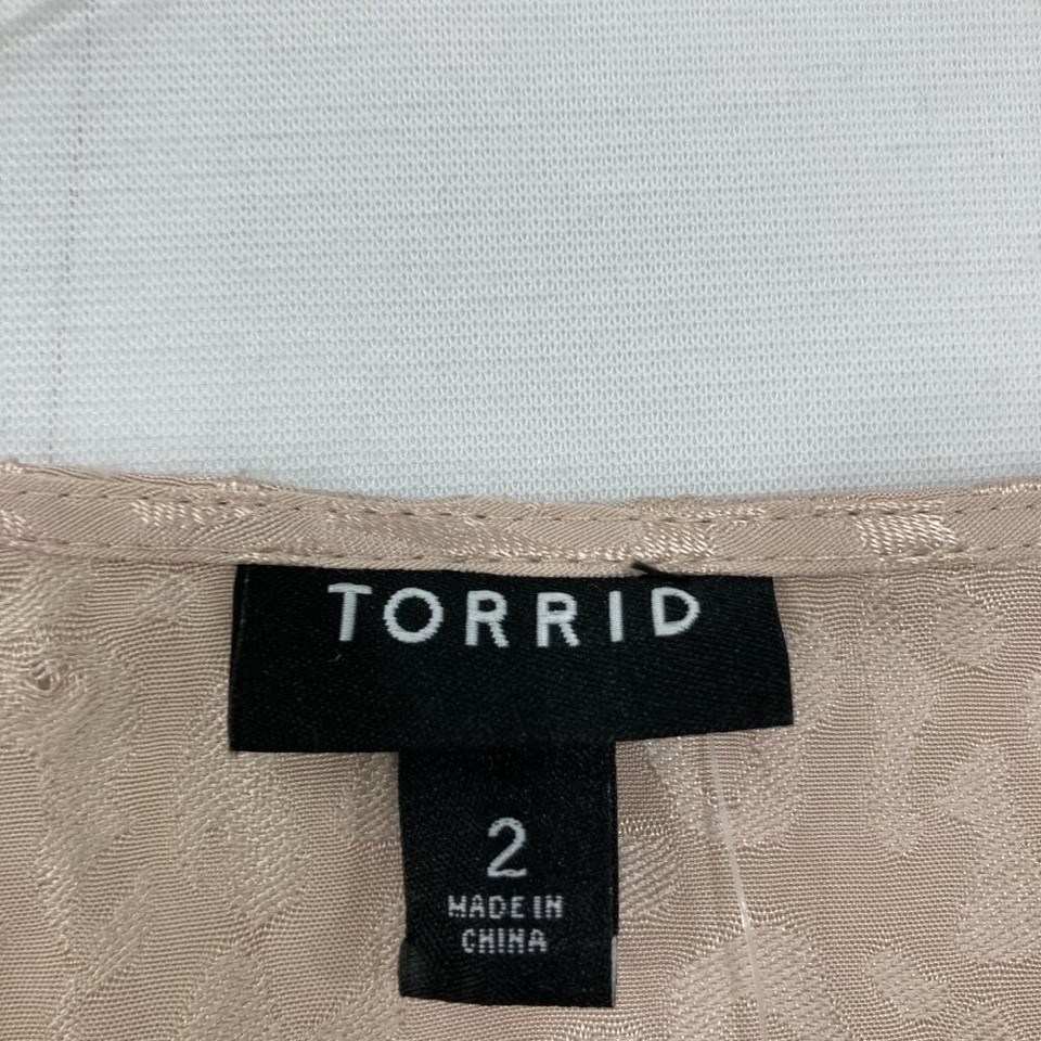 New Torrid size 2X Taper Animal Print Faux Wrap Baby-doll Long Sleeve ...