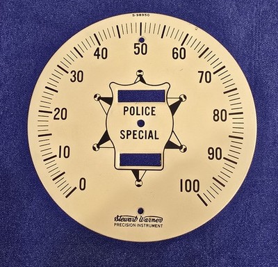 Stewart Warner Police Special Speedometer Face Style Used By NYPD New ...