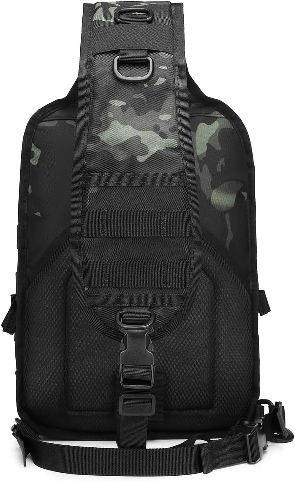 Military Tactical Sling Chest Bag Large Molle Outdoor Travel Shoulder ...