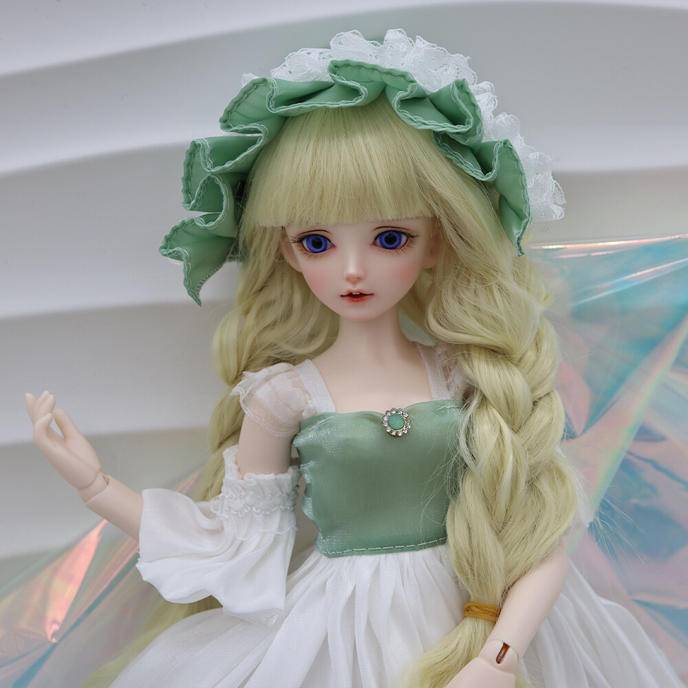1 4 Bjd Doll Resin Ball Jointed Girl Eyes Face Makeup Wig Clothes White
