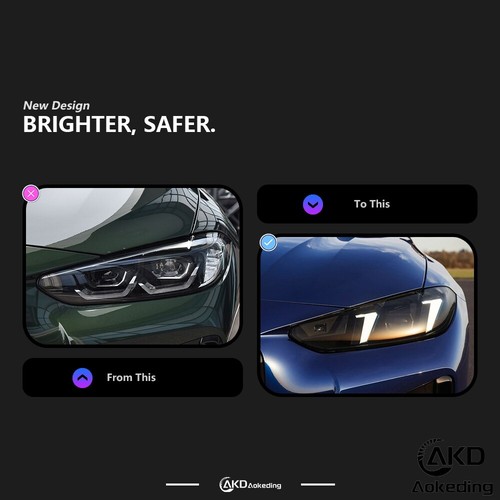 For BMW M3 M4 G22 G82 20-2024 Pair Matrix LED Laser DRL Headlight ...