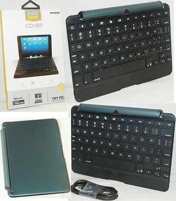 NEW ZaggKeys iPad Mini 1 BLACK Cover Keys Bluetooth 7" Keyboard Case ...