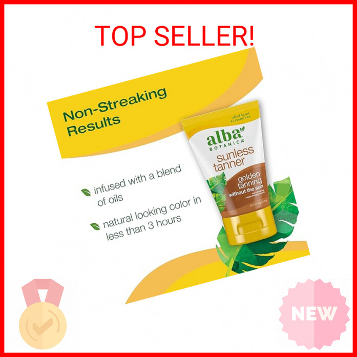 Alba Botanica Sunless Tanner, Self-Tanning Lotion for Face and Body ...