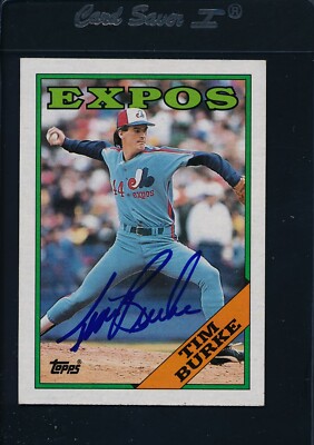 1988 Topps #529 Tim Burke Expos Signed Auto *19392 | eBay