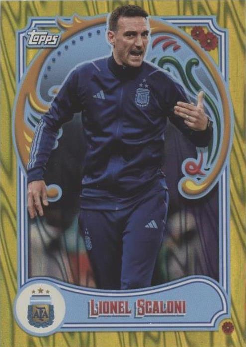 2023 Topps Argentina Fileteado - Lionel Scaloni #30 Yellow Tango /150 ...