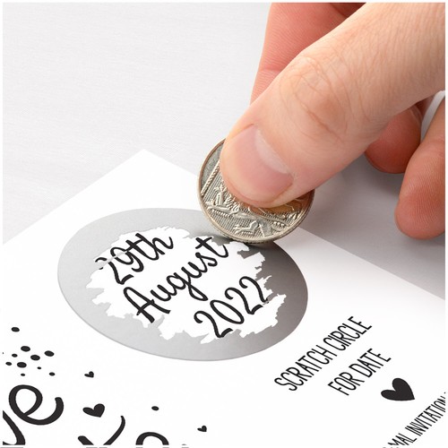 PERSONALISED Save The Date Cards Scratch Off Reveal Wedding Date ...