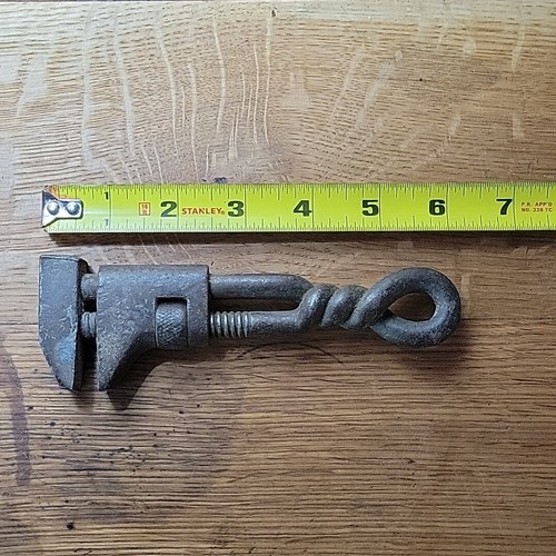 Antique Acme Handmade Twisted Iron Vintage Pipe Monkey Wrench Plumbing ...
