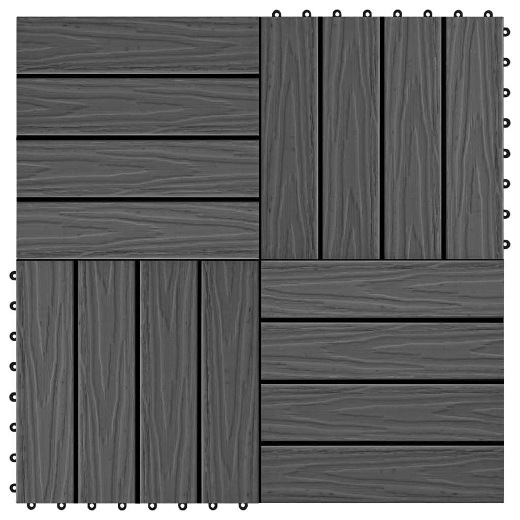 Dark Decking Texture IRO Burnt Brushed Larch Decking Boards (145mm X