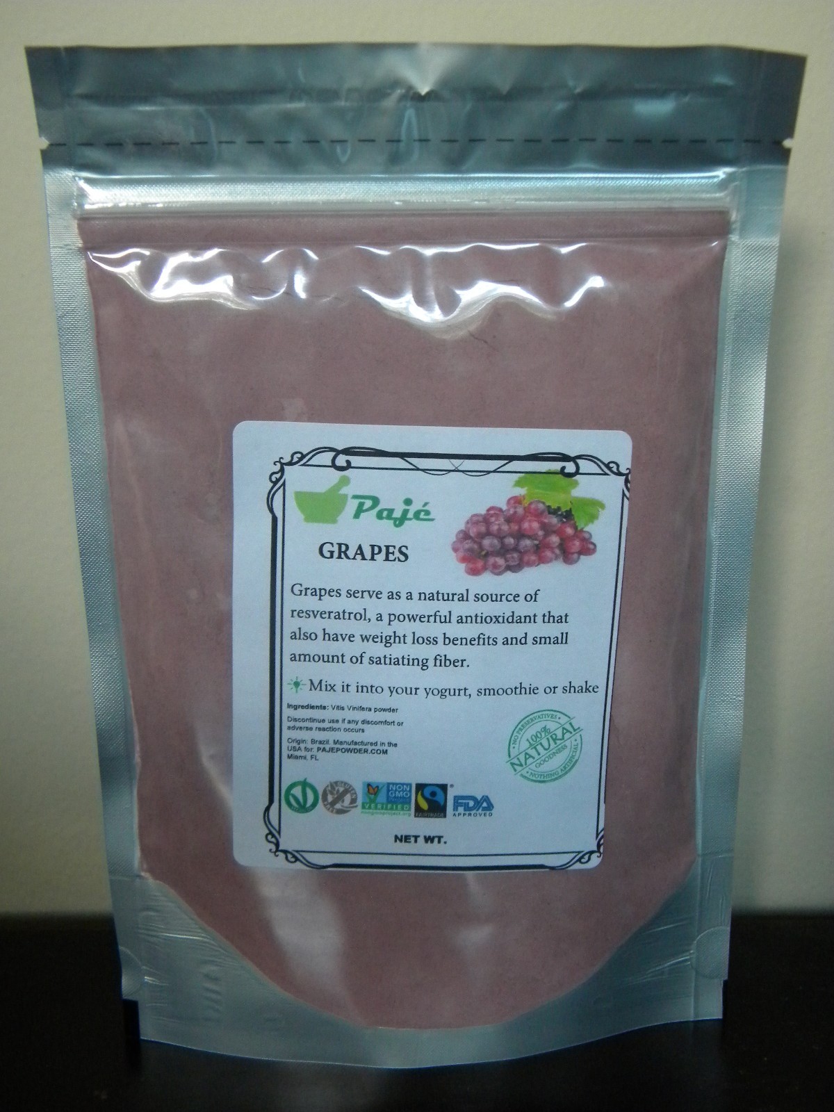 GRAPES powder 8oz 1/2LB - antioxidant red resveratrol, weight loss ...