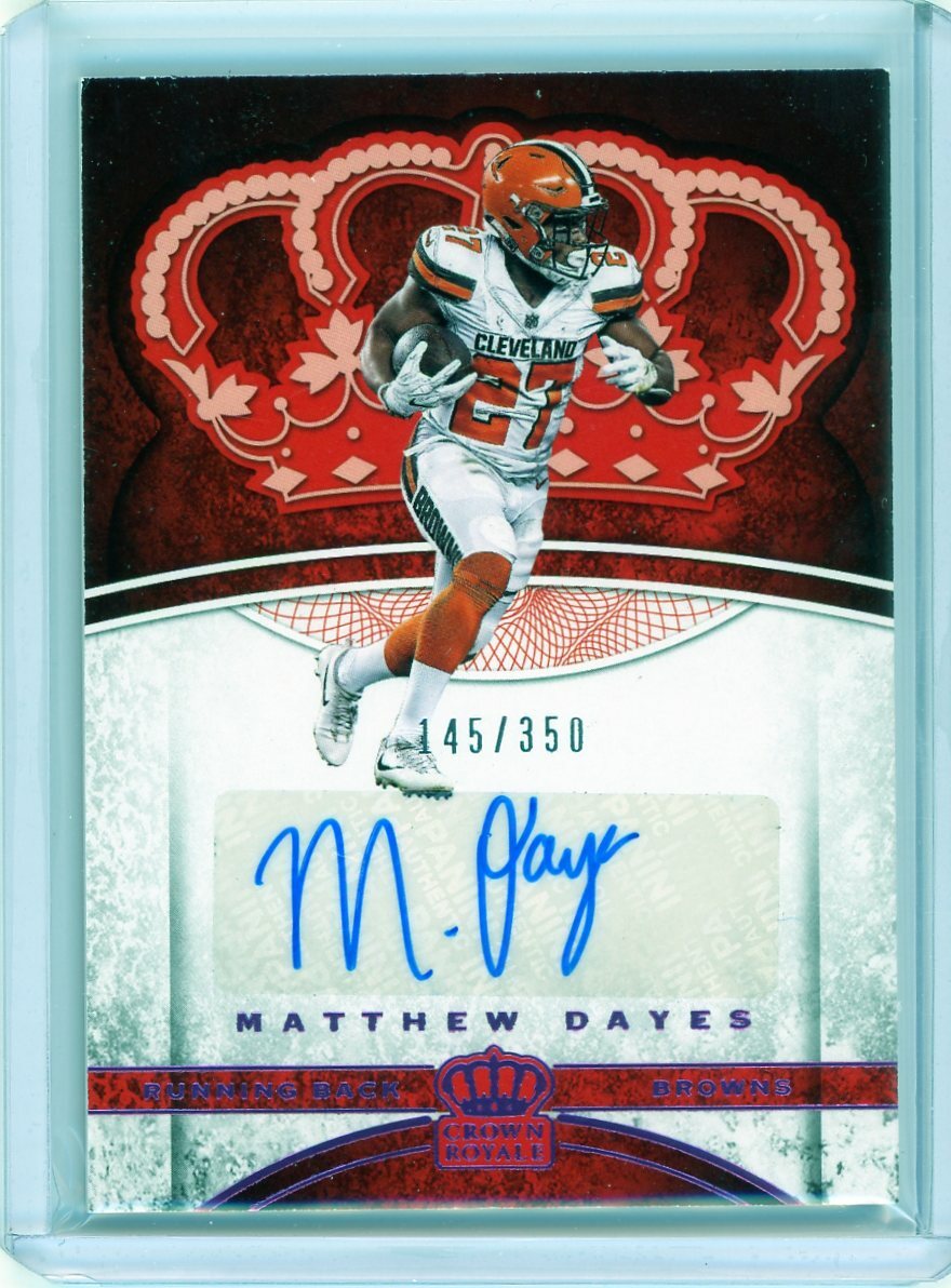 2017 Crown Royale Matthew Dayes Pink Rookie Auto Autograph /350 #15 ...