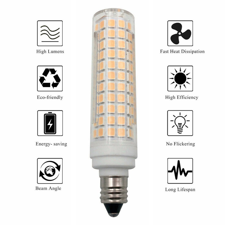 15W LED Bulb E11 E12 E14 BA15D 110V 220V 136 LED 2835 Ceramic Light ...