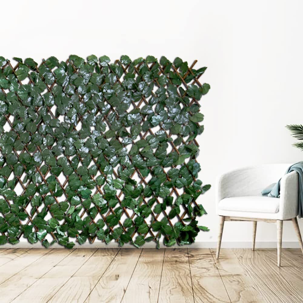 Expandable Artificial Faux Ivy Leaf Privacy Fence Screen Decor Single ...