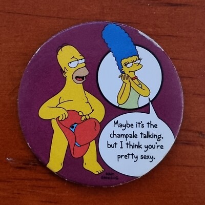 The Simpsons Tazo Pickers Pogs 2002 Twisties #7 Homer's World! Marge ...
