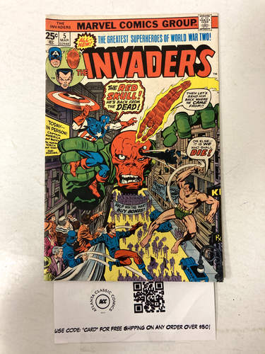 Invaders #5 Marvel Comics FN-VF Marvel Comics Group 13 LI1 | eBay