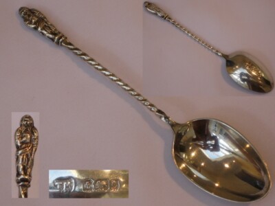 English Edwardian Antique Sterling Silver Apostle Spoon Jesus 1902 ...