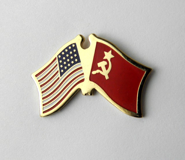 RUSSIA SOVIET RUSSIAN USA COMBO FLAG LAPEL PIN BADGE 1 INCH CCCP | eBay