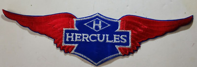 Hercules Motorcycle Patch H - Blue Shield w/ Red Wings, Silver ...