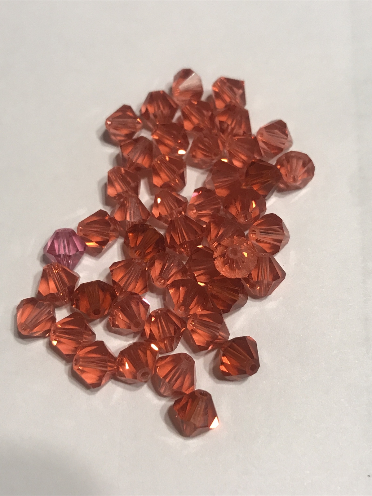 Swarovski 5301 6mm Persimmon crystal beads lot of 45 Bicone Beads | eBay