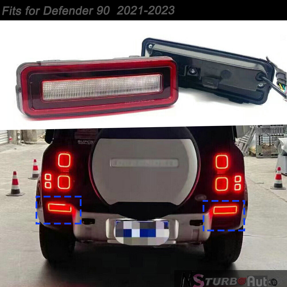 2Pcs Fits for Defender 90 L663 2020-2024 LED Rear Bumper Reflector ...