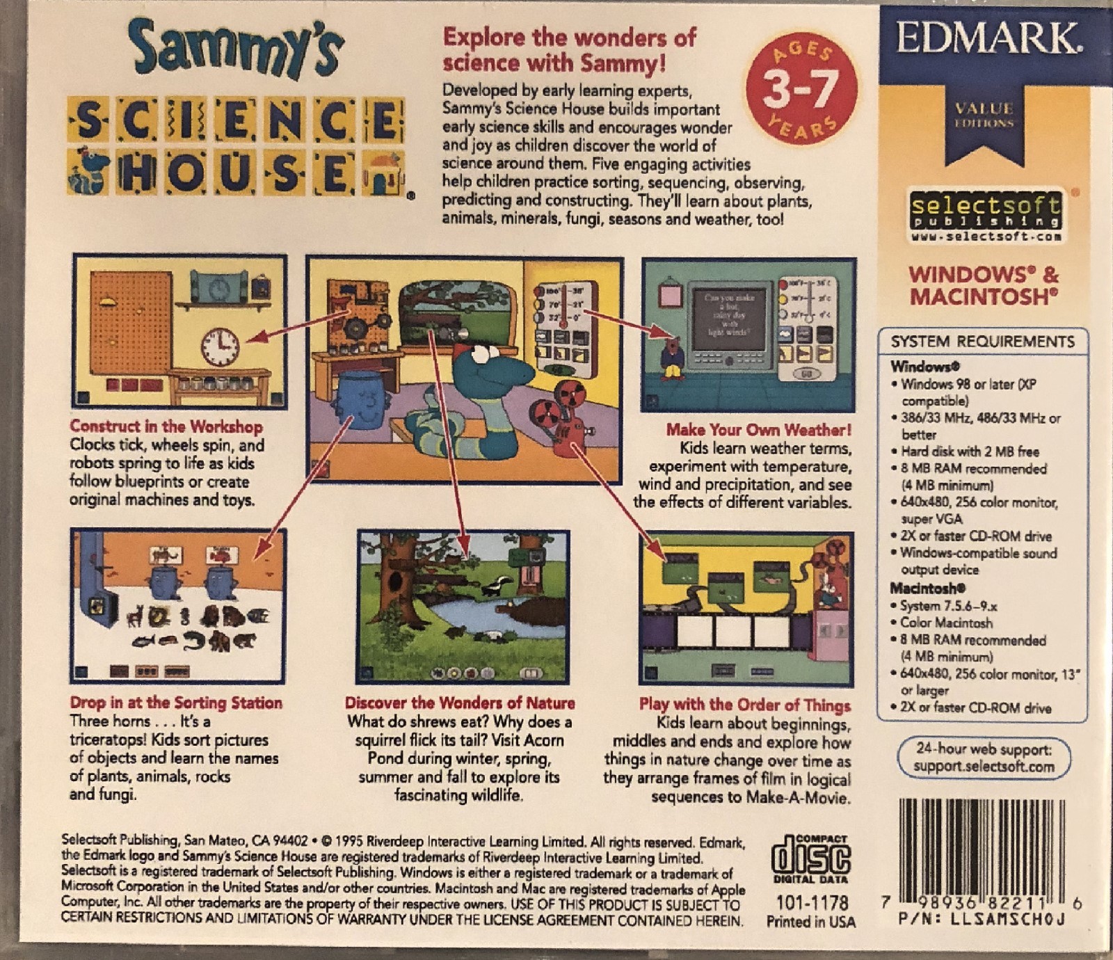 Sammy's Science House Pc New Win10 8 7 XP Get A Head Start In Science ...