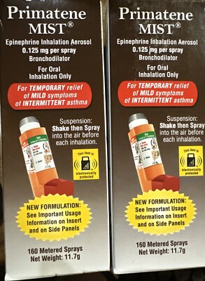 2-Pack - Primatene Mist Epinephrine Inhalation Aerosol - EXP 10/26 ...