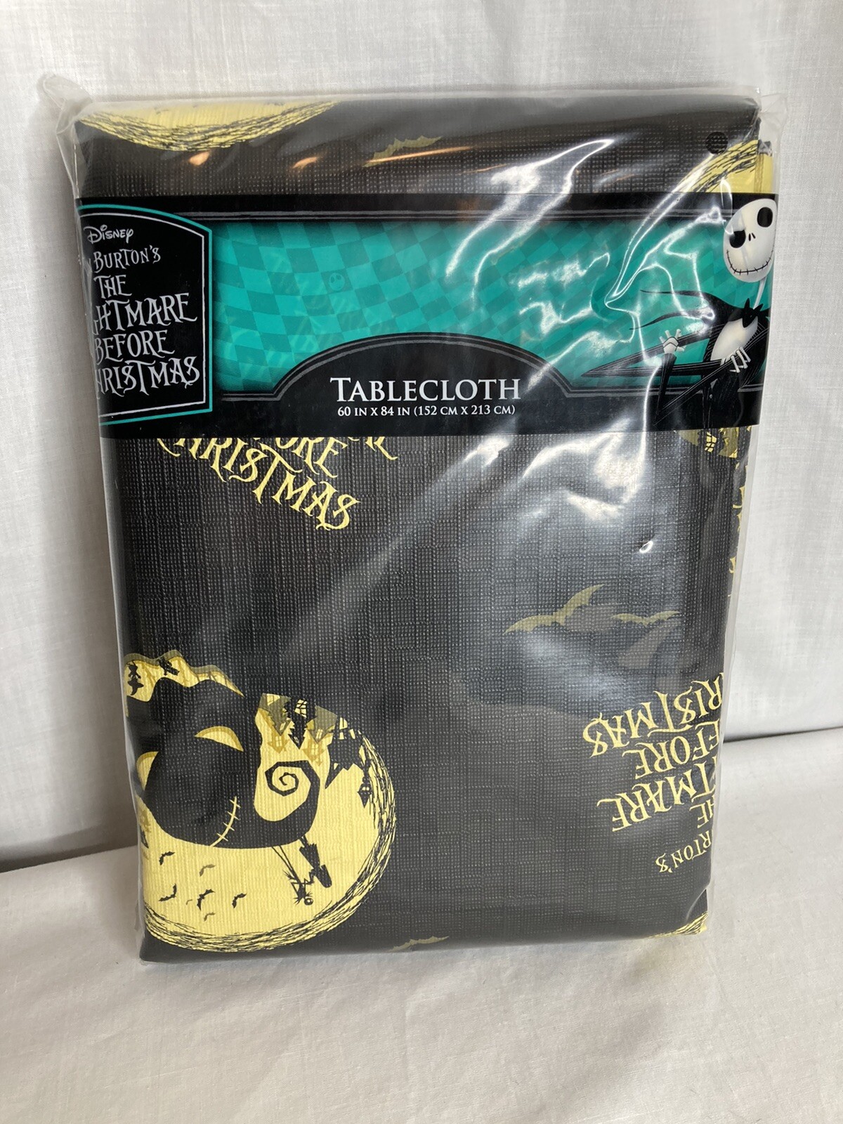 Disney Nightmare Before Christmas Tablecloth Rectangle Black Jack ...