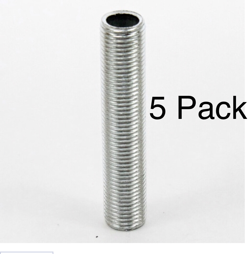 5x M10 40mm x 10mm Allthread Hollow Threaded Rod Tube Electrical Lamp ...