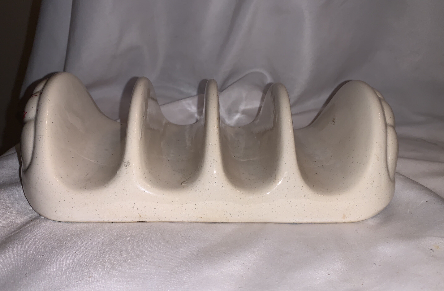 Vintage Ceramic Taco Holder For 4 Stay Warm Serveware Glaze | eBay