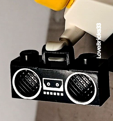New LEGO BAM Radio Boom Box Boombox RARE Oh YEAH!!! BLACK & Silver NOT ...