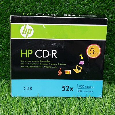 HP CD-R 52X 700 MB Data 80 Min Music - 5 Pack | eBay