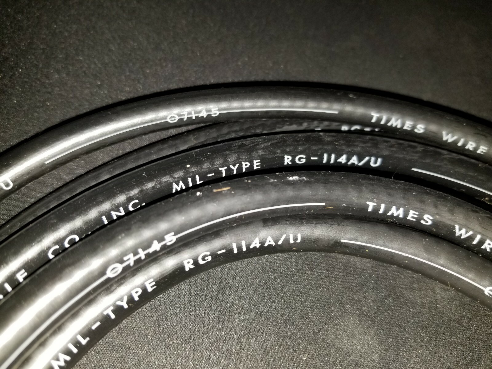 Times Wire and Cable Aircraft Radio Corporation BNC Cable 07145 RG-114A ...