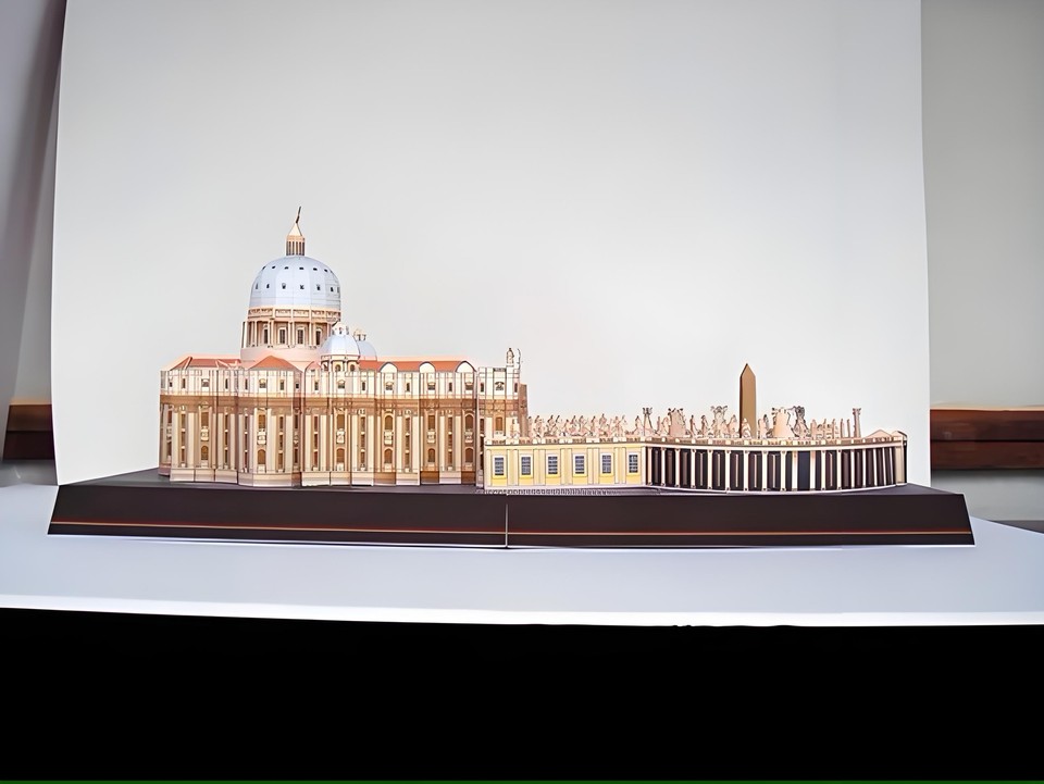 St. Peter's Basilica Church Paper Model DIY Models & Kits 24x 17 cm | eBay