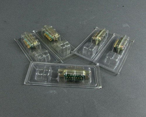 Lot of (5) Cinch DAM-15P-C33 D-Sub Solder Type Connectors 15 Gold ...