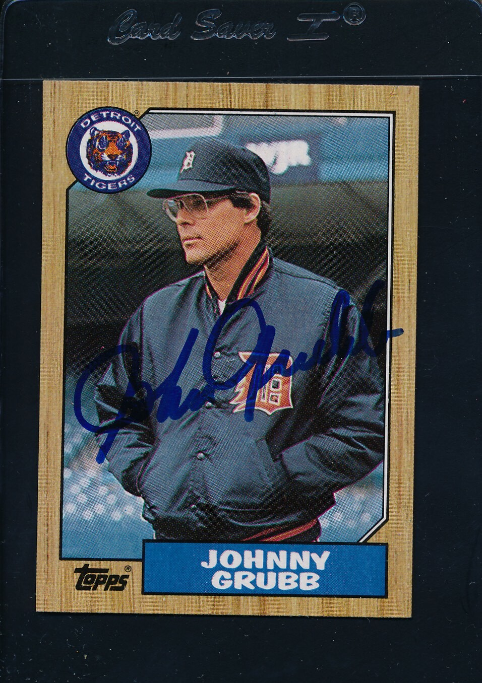 1987 Topps #384 Johnny Grubb Tigers Signed Auto *18279 | eBay
