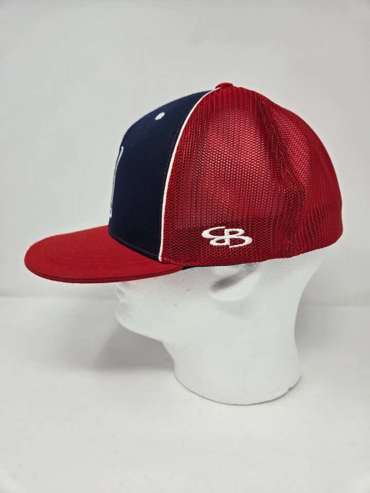ML Boombah Red/Blue Cap Hat L-XL Men's CS-01 Solid with Mesh Back | eBay
