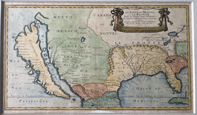 LE NOUVEAU MEXIQUE Et LA FLORIDE CALIFORNIA Antique Map 1656 Nicolas ...