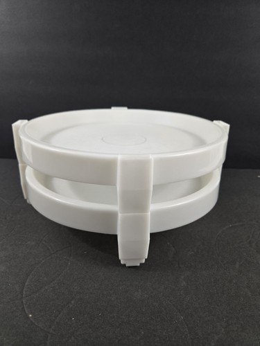 Tupperware Pie Saver #511 Divide A Rack Pie Stackers Set Of 2 White ...