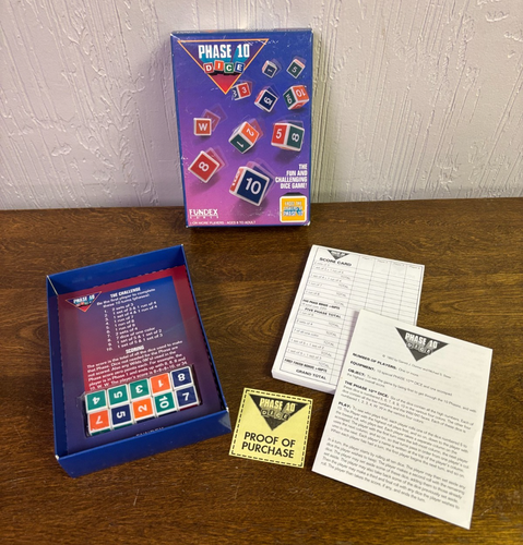 Vintage Phase 10 Dice Game 1993 Fundex Complete | eBay