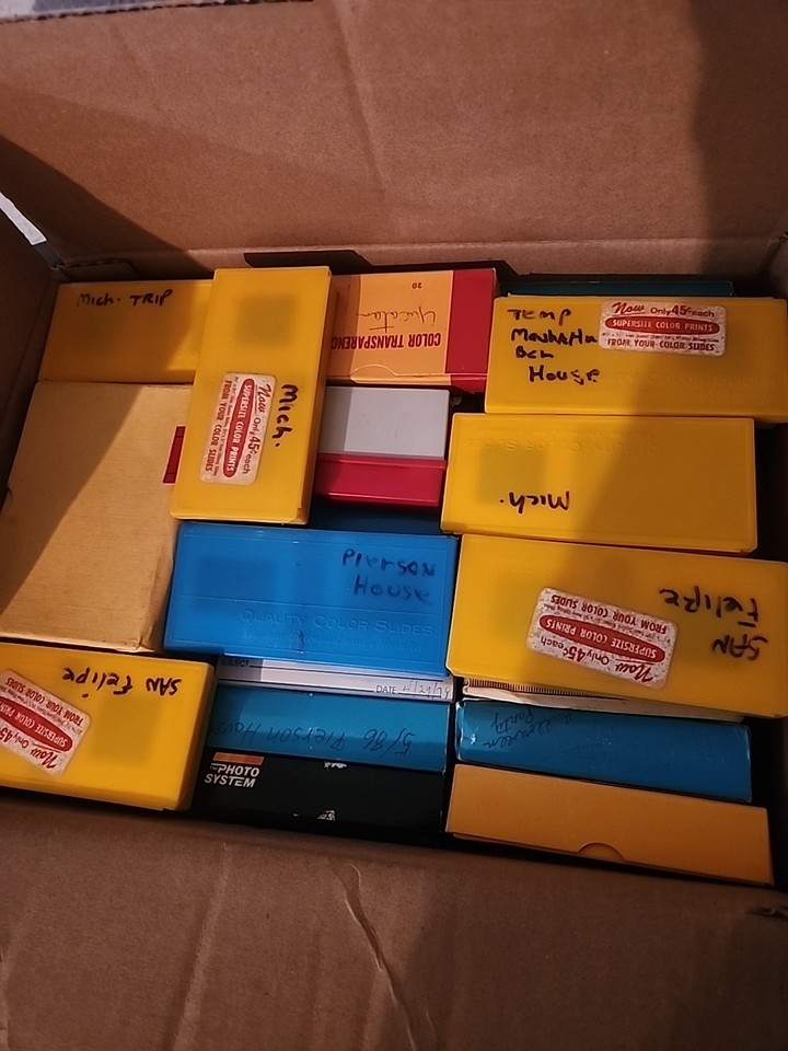 100 Vintage Photo Slides Kodak & Others 1950s-90s Amateur Film Old ...