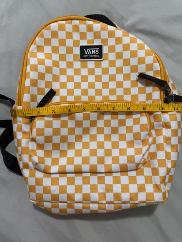 Vans Mini Backpack Checkered Festival Bag Adjustable Yellow/White Off ...