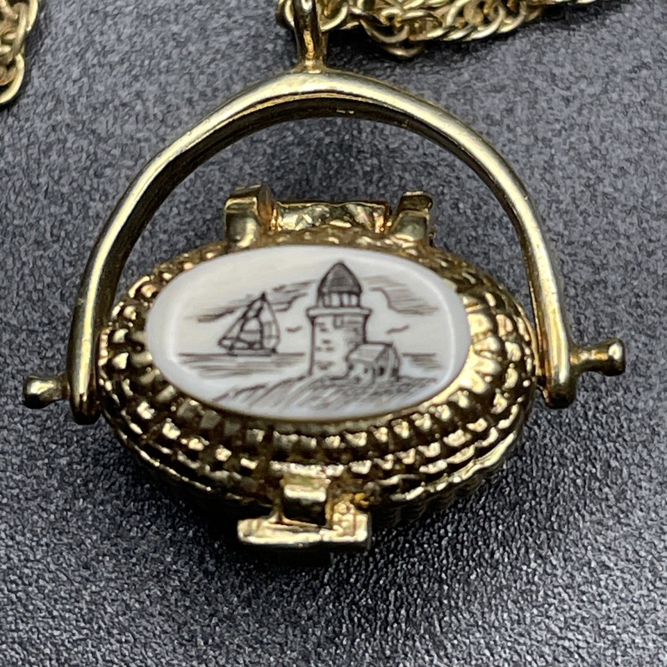 Vintage Rare 1972 Al Doucette Scrimshaw Nantucket Basket Necklace | eBay