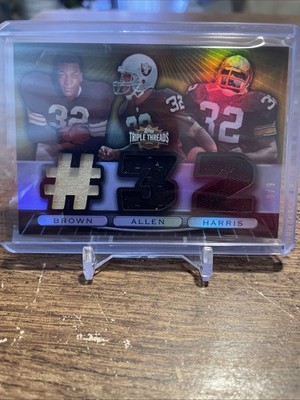 2007 Topps Triple Threads Relic Combos Marcus Allen Franco Harris Jim ...