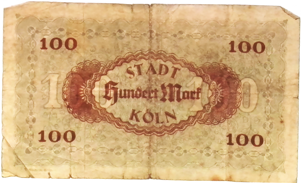 1922 Germany KOLN 100 Mark Banknote Well circulated | eBay