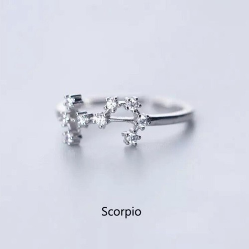 New Scorpio Constellation 925 Sterling Silver Ring adjustable | eBay